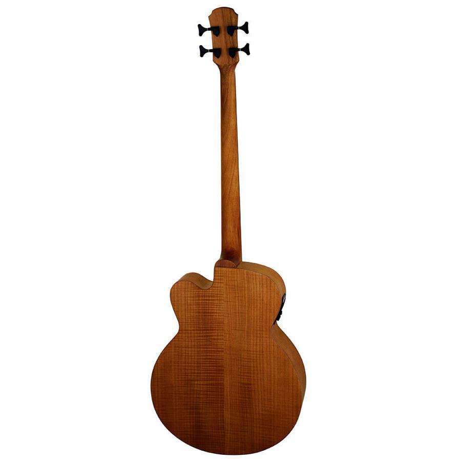 Aria Elecord Series Fretless Acoustic Bass Guitar Natural Flame ...