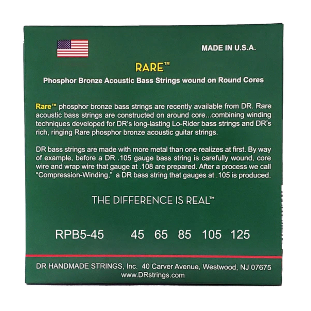 DR Strings Rare Phosphor Bronze Acoustic Bass Guitar Strings Long Scal ...