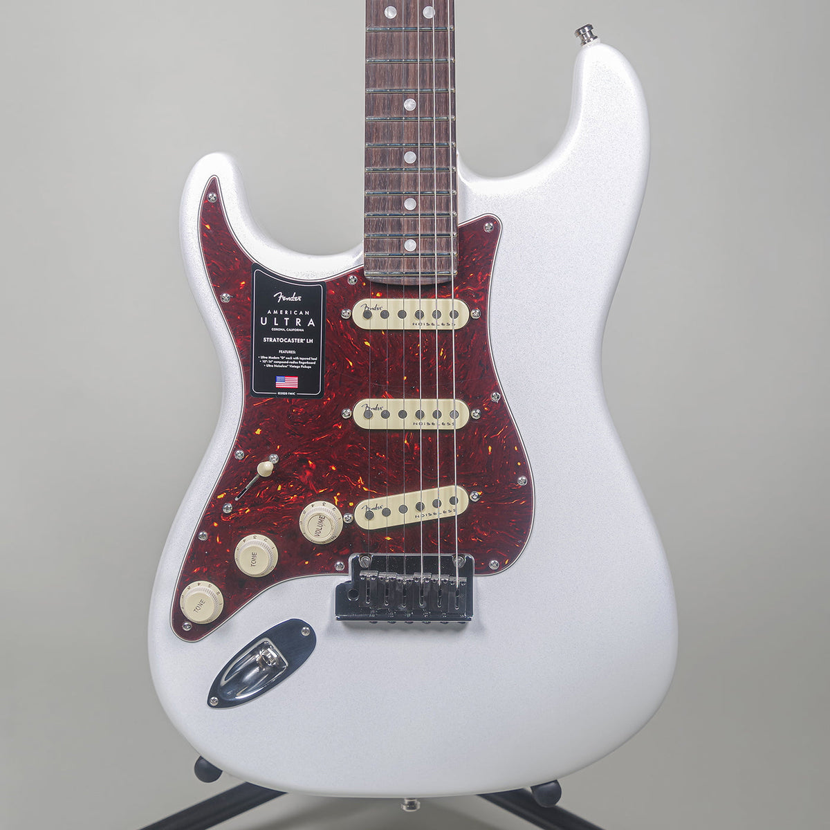 Fender American Ultra Stratocaster Left Hand Electric Guitar - Arctic ...