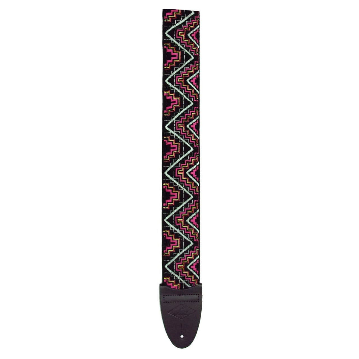 LM Retro Series Woven Jacquard Guitar Strap - Red/Black Weave ...