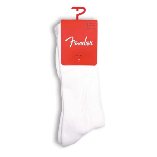 Perris Licensed Fender "Classic" Large Crew Socks in White – Infinite Music